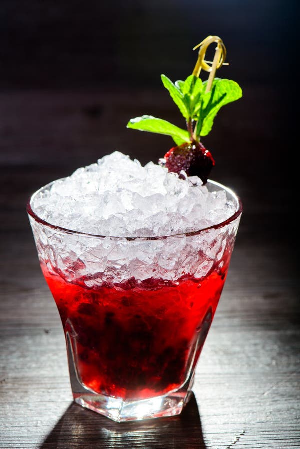 Alcoholic Cocktail With Black Currants Stock Image - Image of freshness ...
