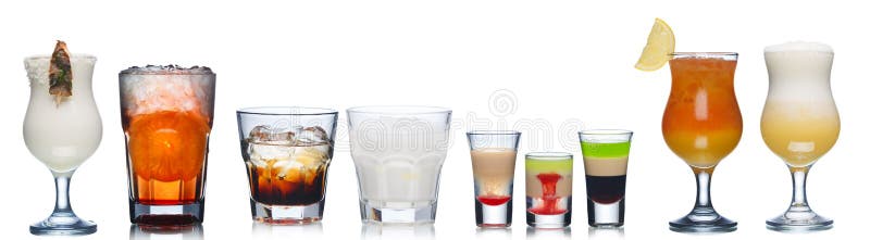Alcoholic cocktails stock photo. Image of drink, lemon - 48096364