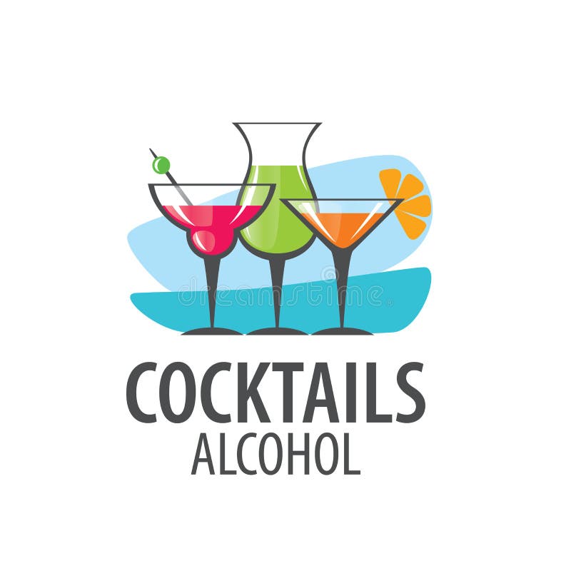 Alcoholic cocktails logo stock vector. Illustration of cocktail - 126235817