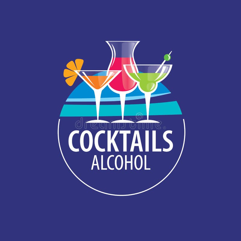 Alcoholic cocktails logo stock vector. Illustration of juice - 65754944