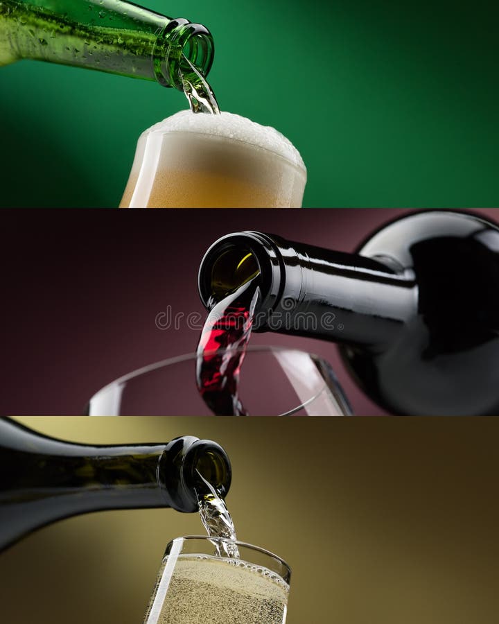 Alcoholic Drinks Banners Set Stock Photo - Image of culture, diet: 97730956