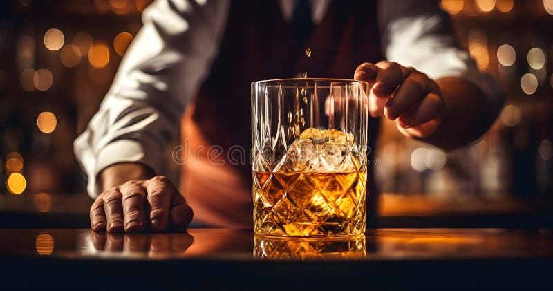 Alcoholic Drinks Bar, Preparing Cocktails, Making Alcoholic Cocktail ...