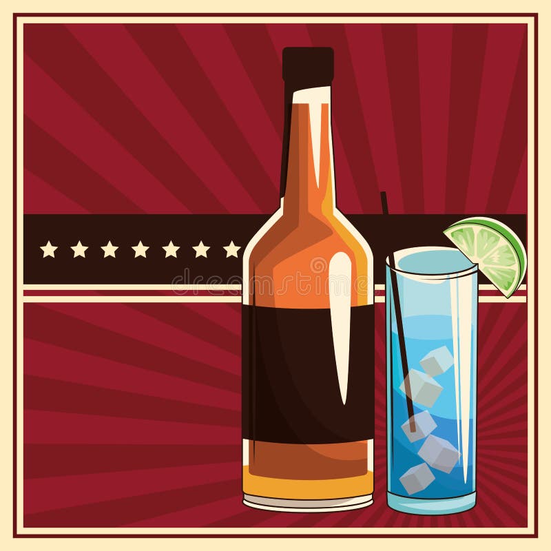 Alcoholic Drinks Beverages Cartoon Stock Vector - Illustration of ...