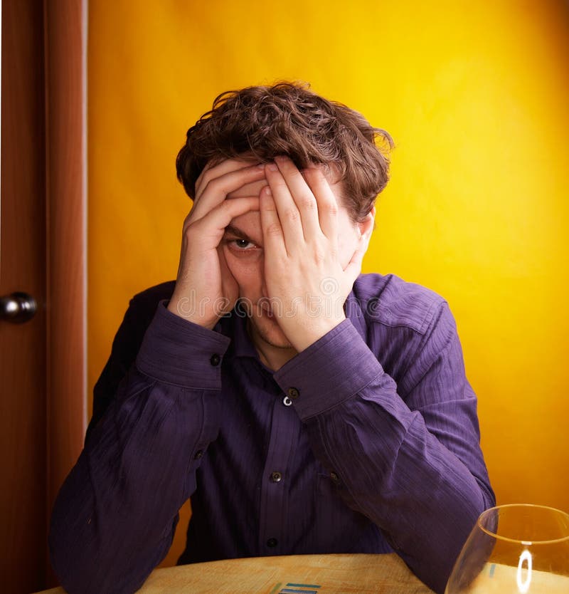 Alcoholism stock image. Image of pensive, alcoholism, depression - 5941553