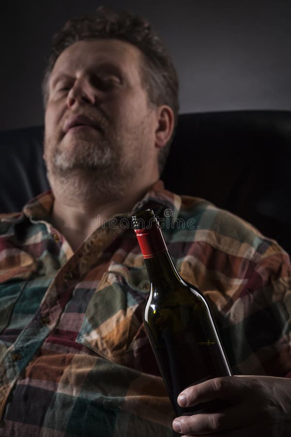 Alcoholism stock image. Image of drinking, tired, adult - 48812079