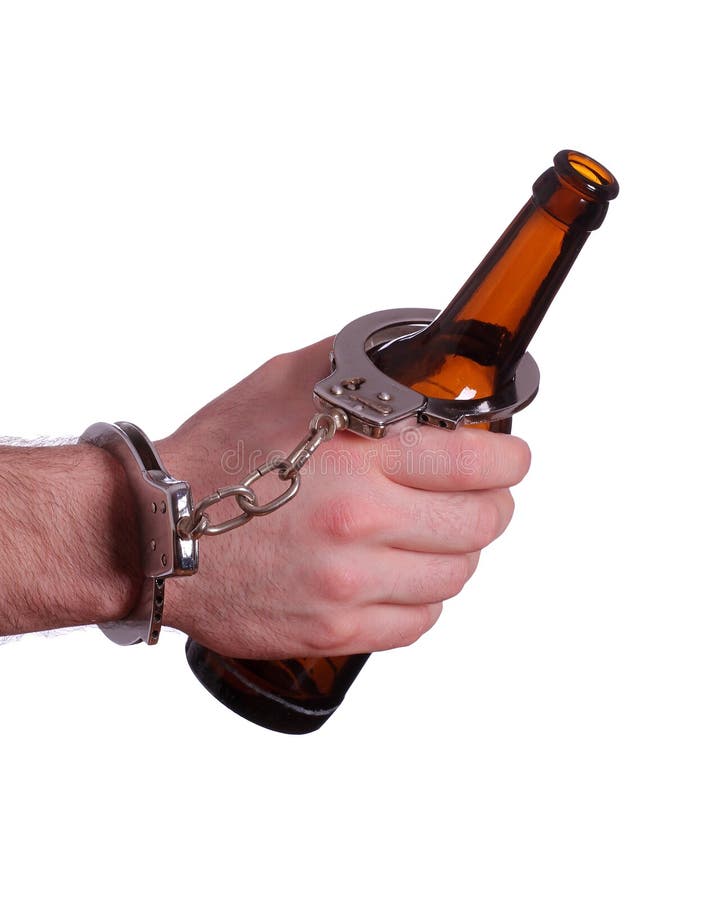 Alcohol Slave or Alcoholism Stock Photo - Image of combination, hand ...