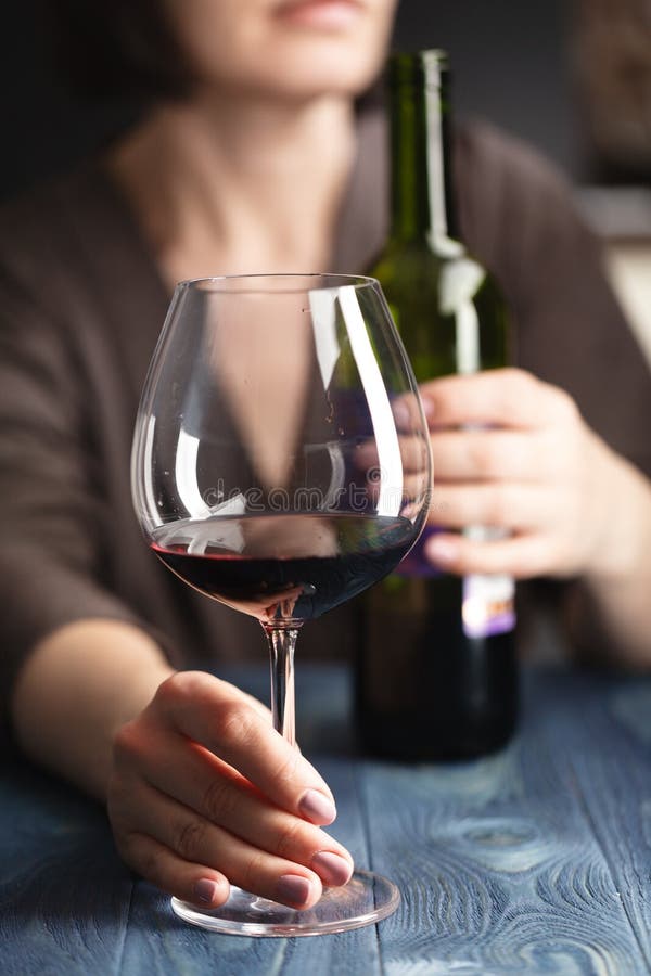 Alcoholism Issue, Drinking after Hard Work Stock Image - Image of pour ...