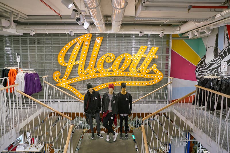 Alcott store editorial stock image. Image of golden, logo - 49071459