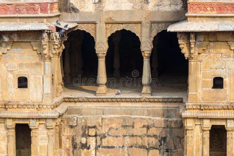 Alcoves at Chand Baori Stepwell Stock Photo - Image of india, medieval ...