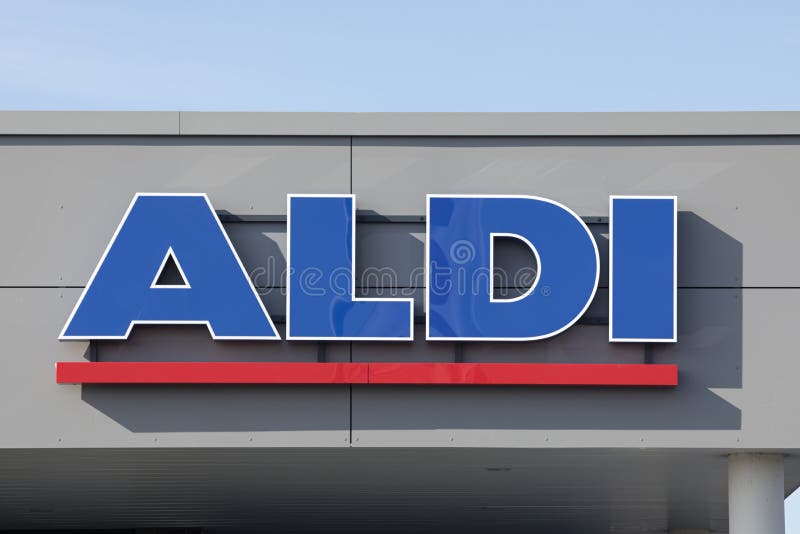 ALDI signage at store editorial stock photo. Image of retail - 156898488