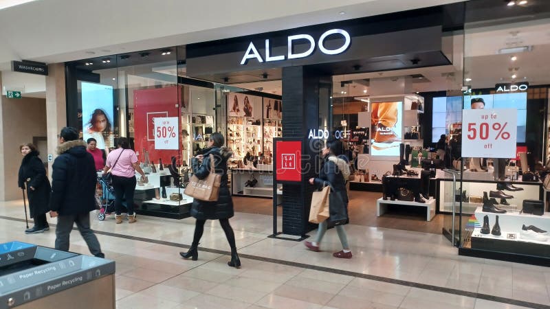 Aldo company sign editorial image. Image of signage - 303670930