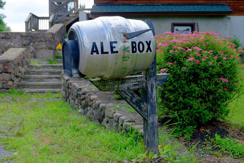 The Ale Box Mailbox stock photo. Image of funny, mailbox - 33018562