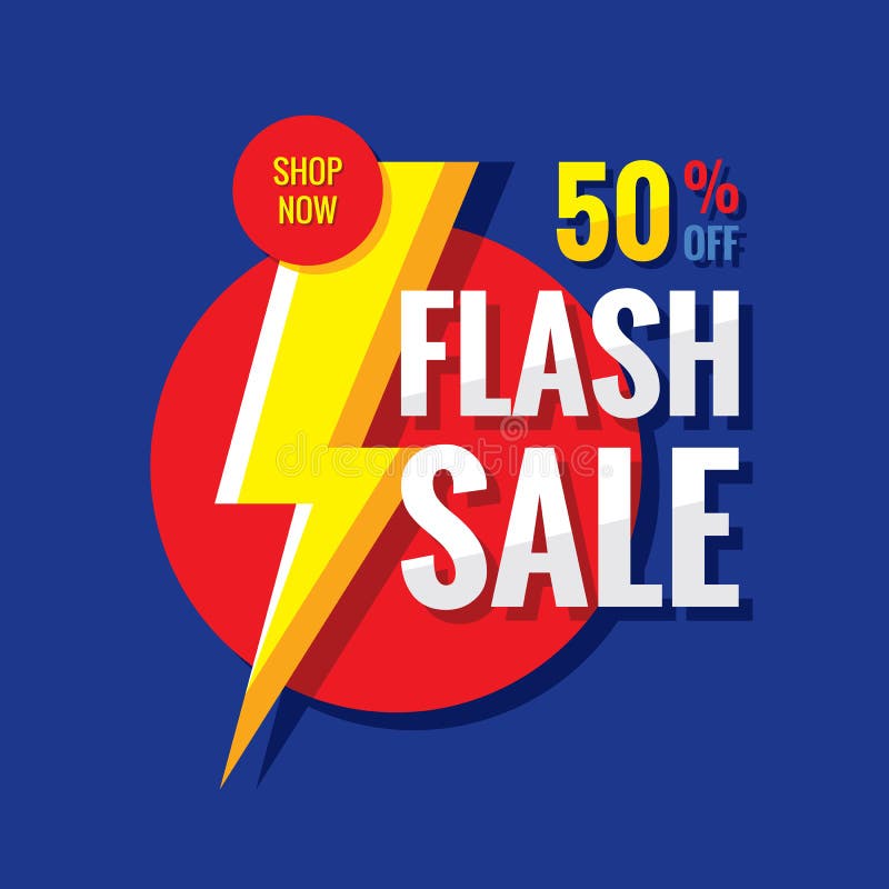 Ale Flash 50 Off - Concept Badge Banner. Discount Creative Sticker ...