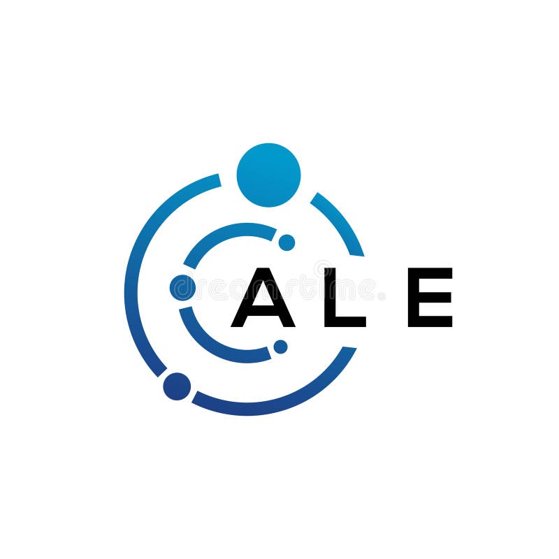 ALE Letter Logo Design on Black Background. ALE Creative Initials ...