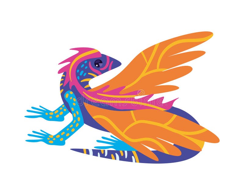 Alebrije Mexico Alebrije Mexico Dragon Stock Vector - Illustration of ...