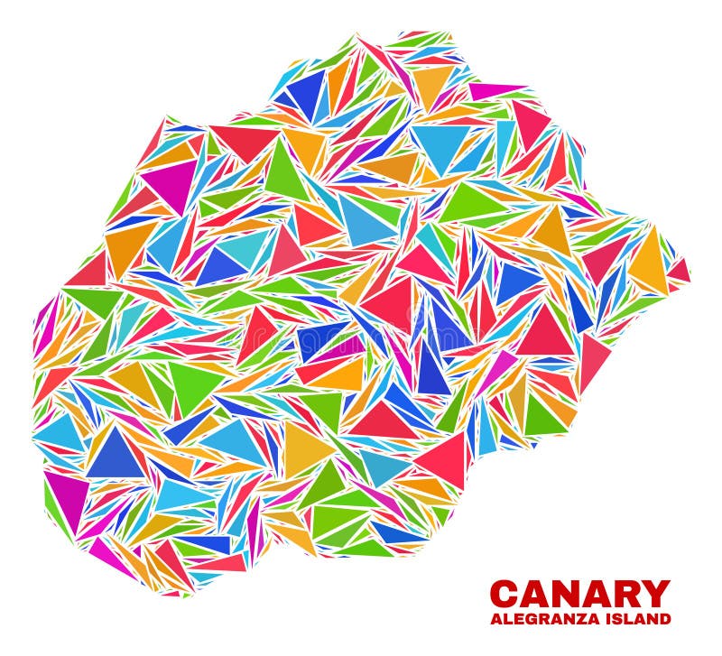 Alegranza Island Map - Mosaic of Color Triangles Stock Vector ...