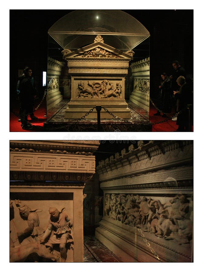 Sarkofag Aleksandra zdjęcie editorial. Obraz złożonej z muzeum - 38964116