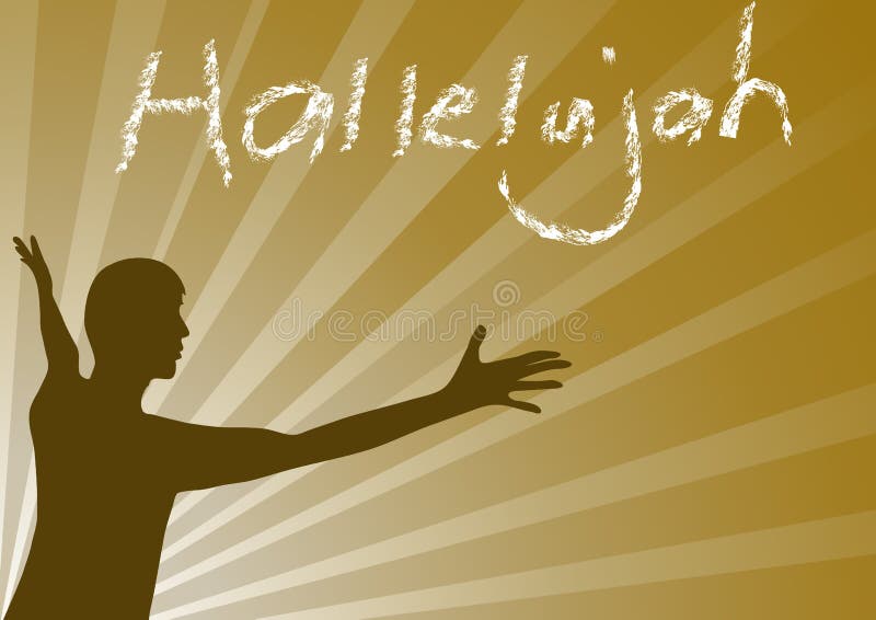 Aleluia jesus ilustração do vetor. Ilustração de religioso - 33005698