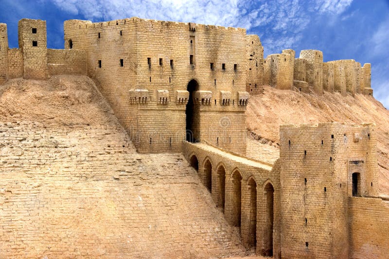 Aleppo Citadel Syria stock photo. Image of holy, historical - 5399886