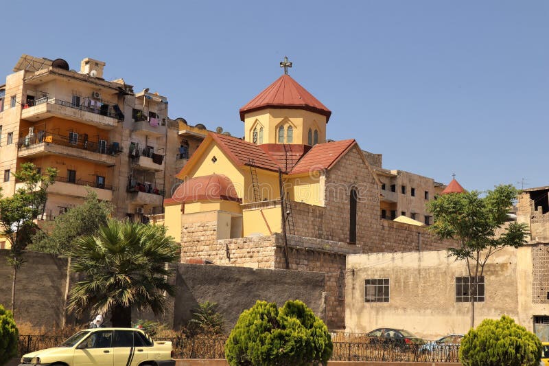 Aleppo, Syria. Church in Aleppo Editorial Stock Photo - Image of ...