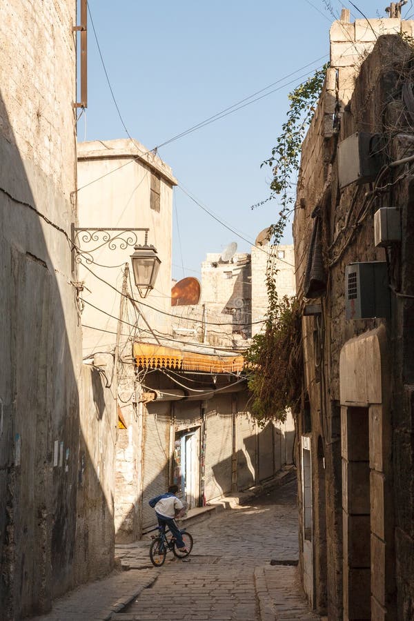 Aleppo, Syria. Street view stock photo. Image of arab - 185506450