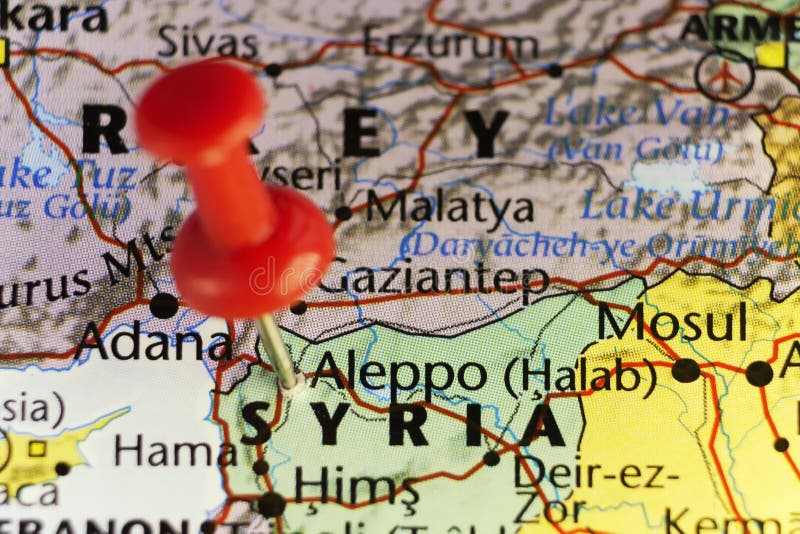 Aleppo war in Syria stock illustration. Illustration of geography ...