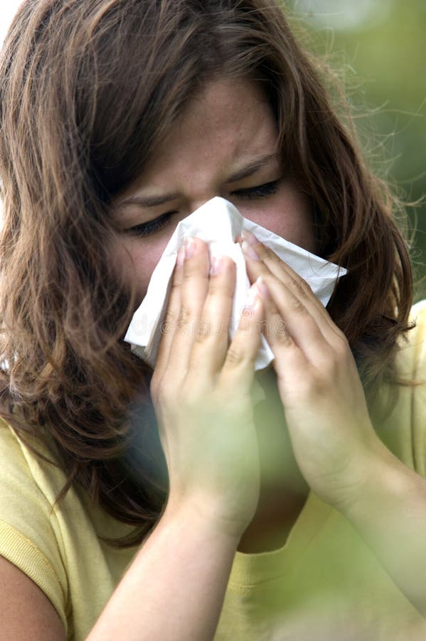 Alergic sneezeing stock photo. Image of park, face, nature - 8510618