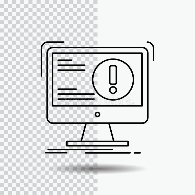 Alert, Antivirus, Attack, Computer, Virus Line Icon on Transparent ...