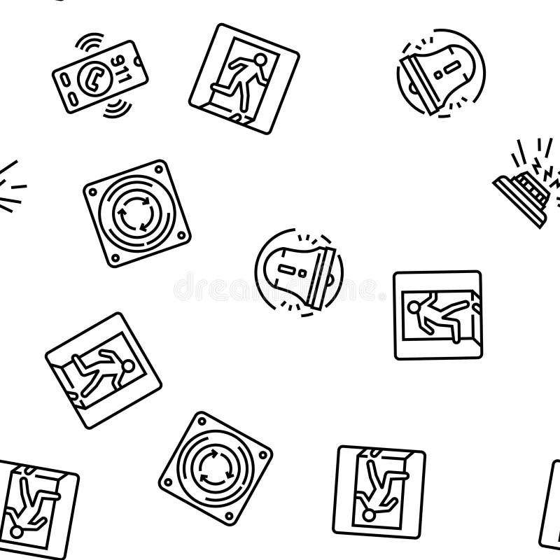 Alert Attention Signal Caution Vector Seamless Pattern Stock ...