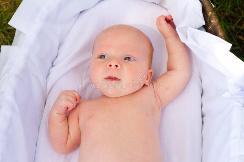 Alert Baby stock photo. Image of baby, awake, white, young - 28362534
