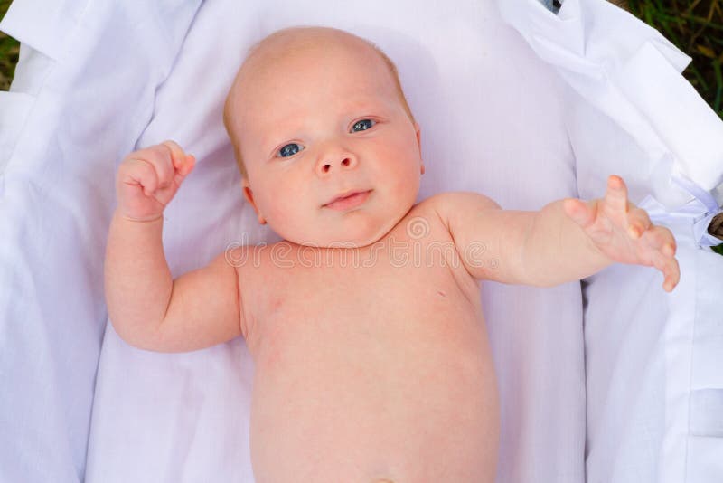 Alert Baby stock photo. Image of baby, awake, white, young - 28362534