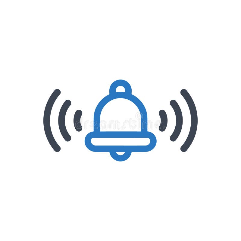 Alert Bell Icon stock illustration. Illustration of warning - 376291063