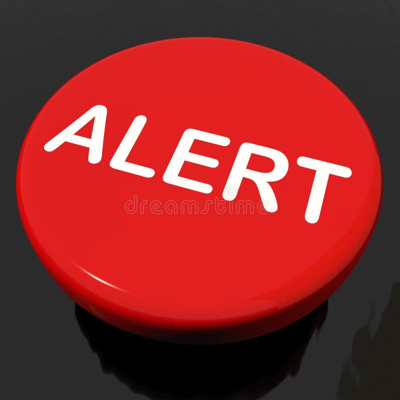 Alert Button Shows Danger Warning or Beware Stock Illustration ...
