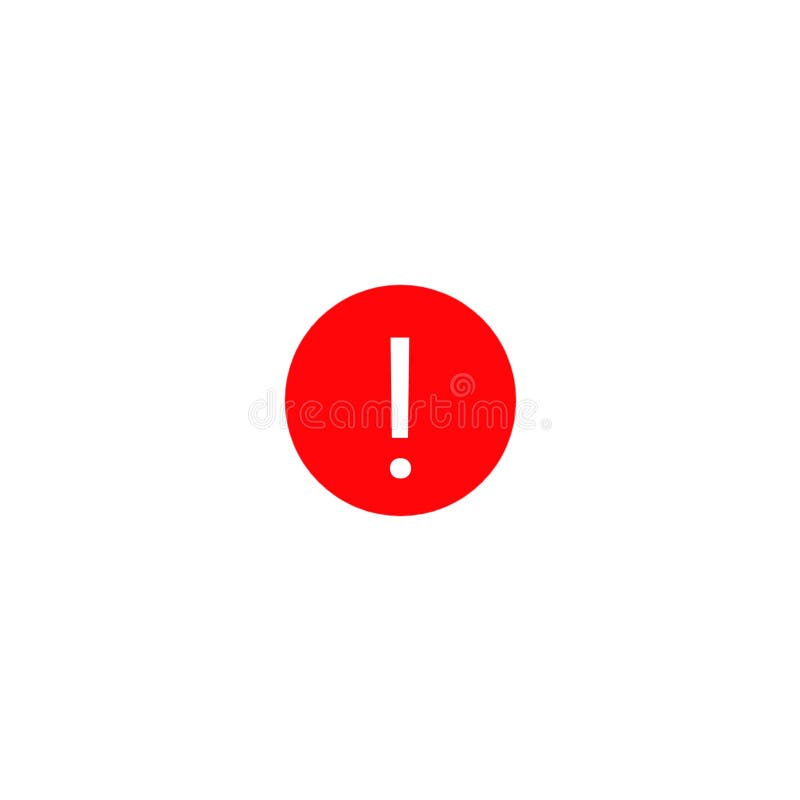 Alert Circle Filled Caution Attention Error Exclamation Icon Stock ...