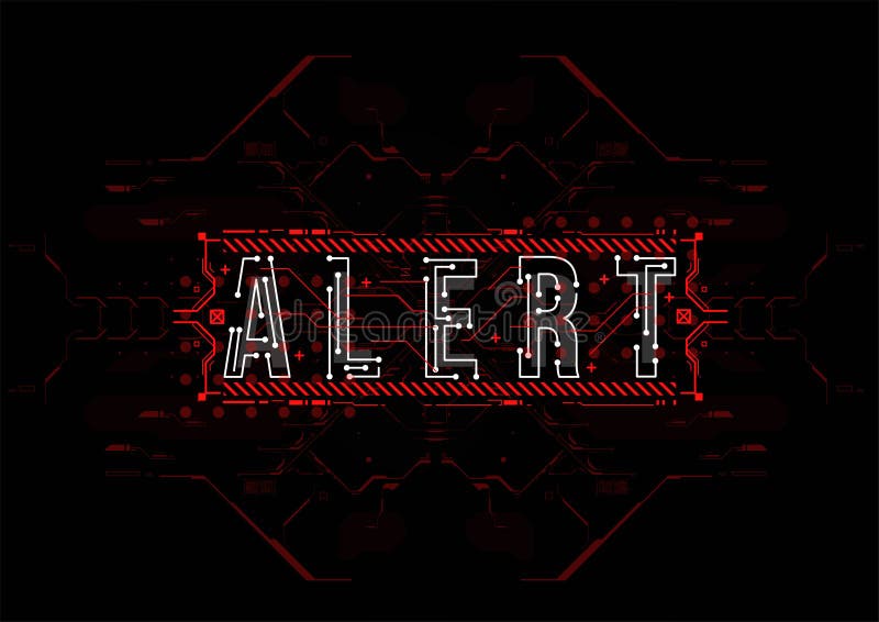 Alert. Conceptual Layout with HUD Elements for Print and Web Stock ...