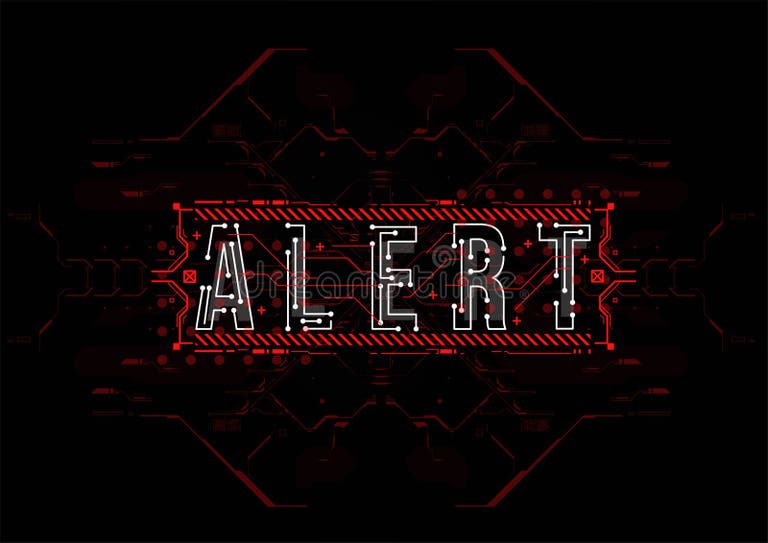 Alert. Conceptual Layout with HUD Elements for Print and Web Stock ...