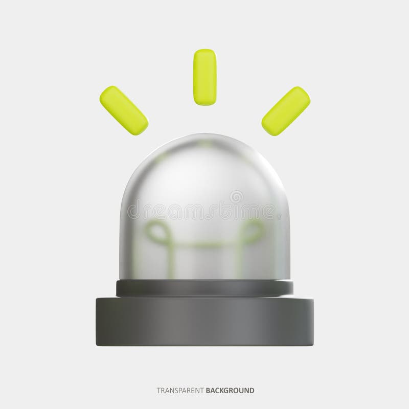 Alert 3D Illustration Transparent Background Stock Photo - Illustration ...