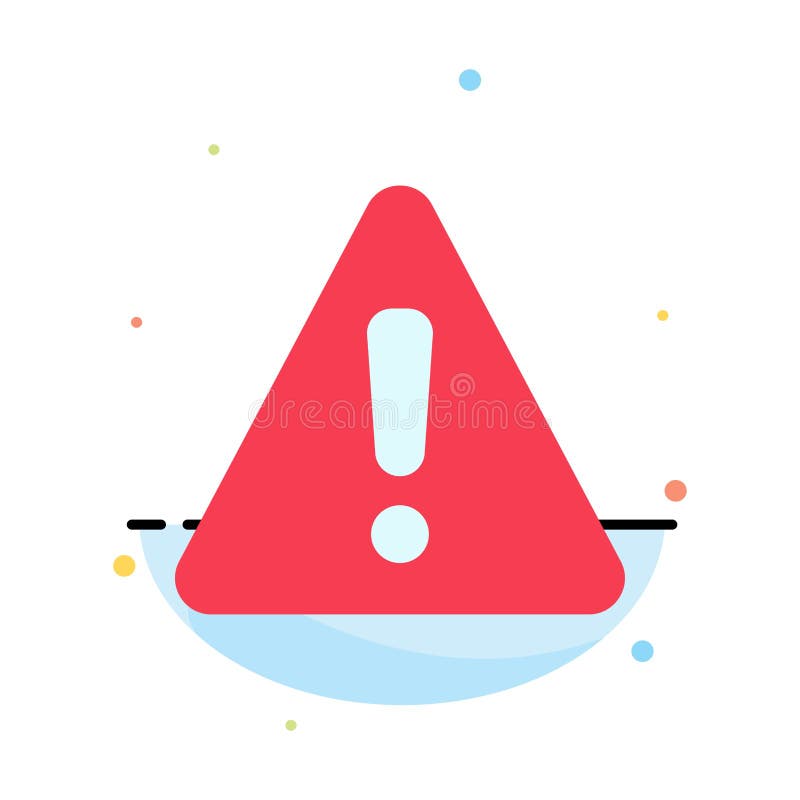 Alert, Danger, Warning, Sign Abstract Flat Color Icon Template Stock ...