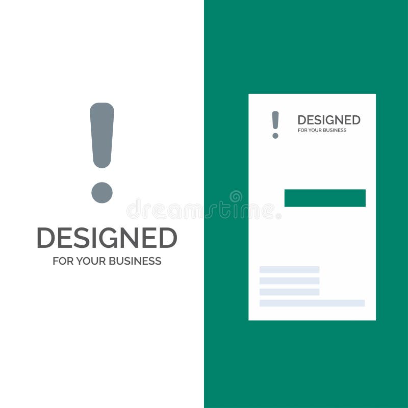 Alert, Danger, Warning, Sign Grey Logo Design and Business Card ...