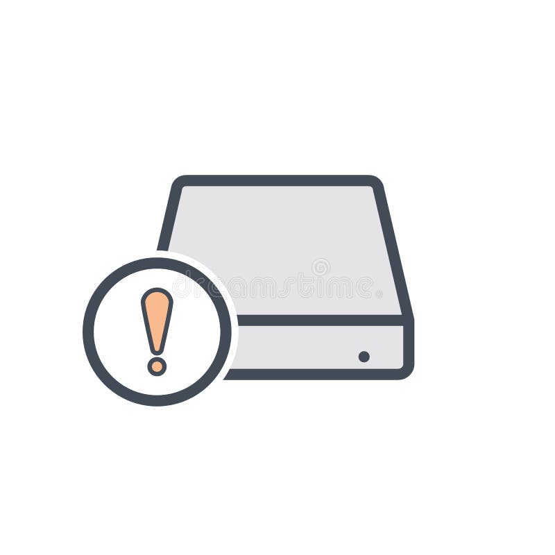 Alert Disk Drive Hard Storage Icon Stock Vector - Illustration of ...