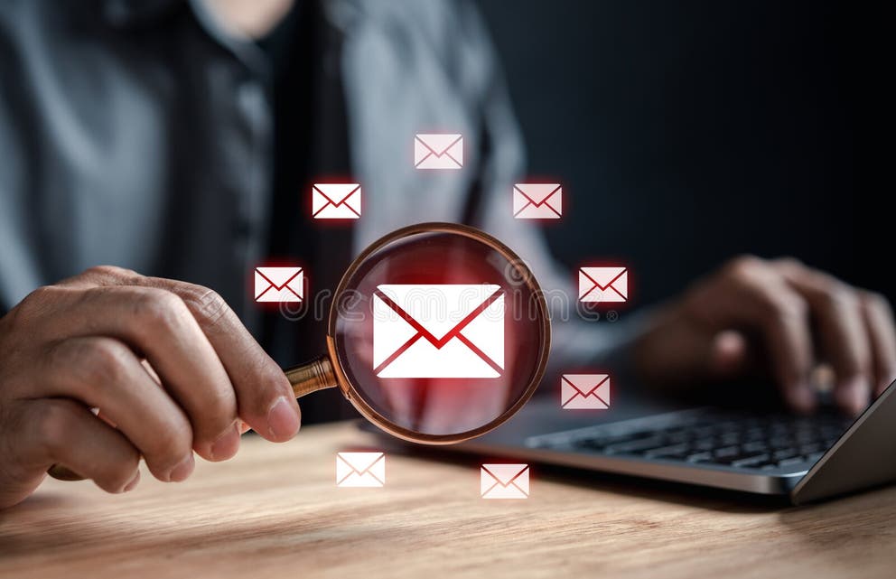 Alert Email Inbox and Spam Virus with Warning Caution for Notification ...