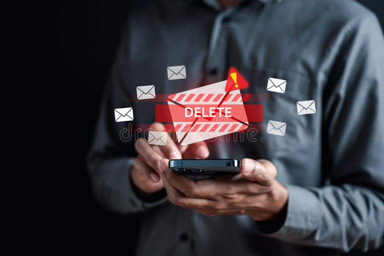 Alert Email Inbox and Spam Virus with Warning Caution for Notification ...