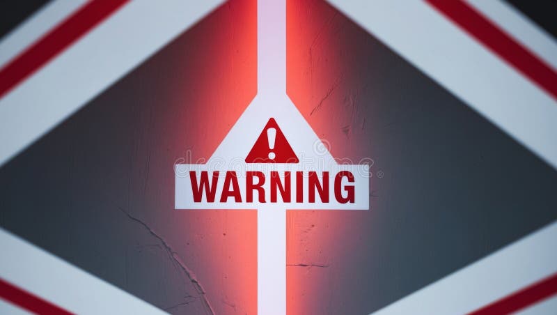 An Alert Graphic with a Closeup View of a Hazardous Background. Stock ...