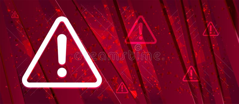 Alert Icon Abstract Design Bright Red Banner Background Stock Vector ...
