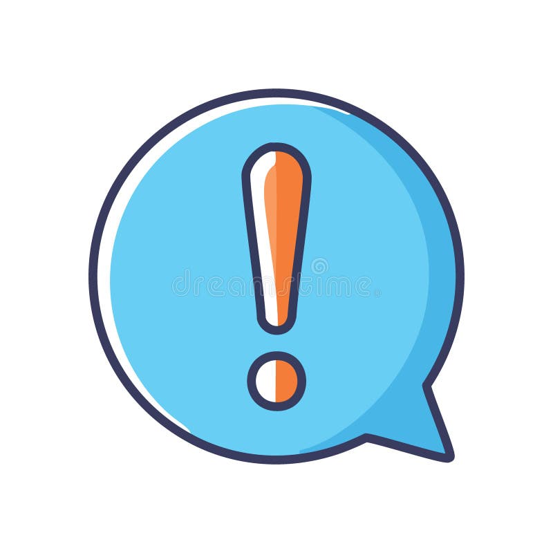 Alert Icon. Blue Circle with an Exclamation Mark Inside, Symbolizing ...