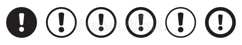 Alert Icon. Exclamation Mark in Circle. Warning Sign and Symbol Stock ...