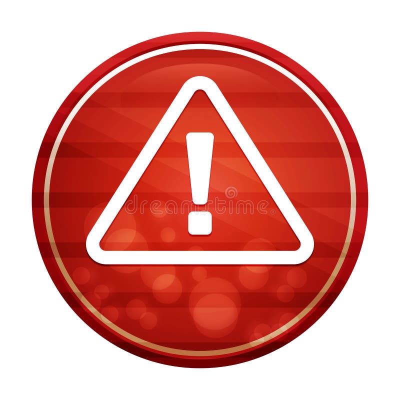 Alert Icon Realistic Diagonal Motion Red Round Button Illustration ...