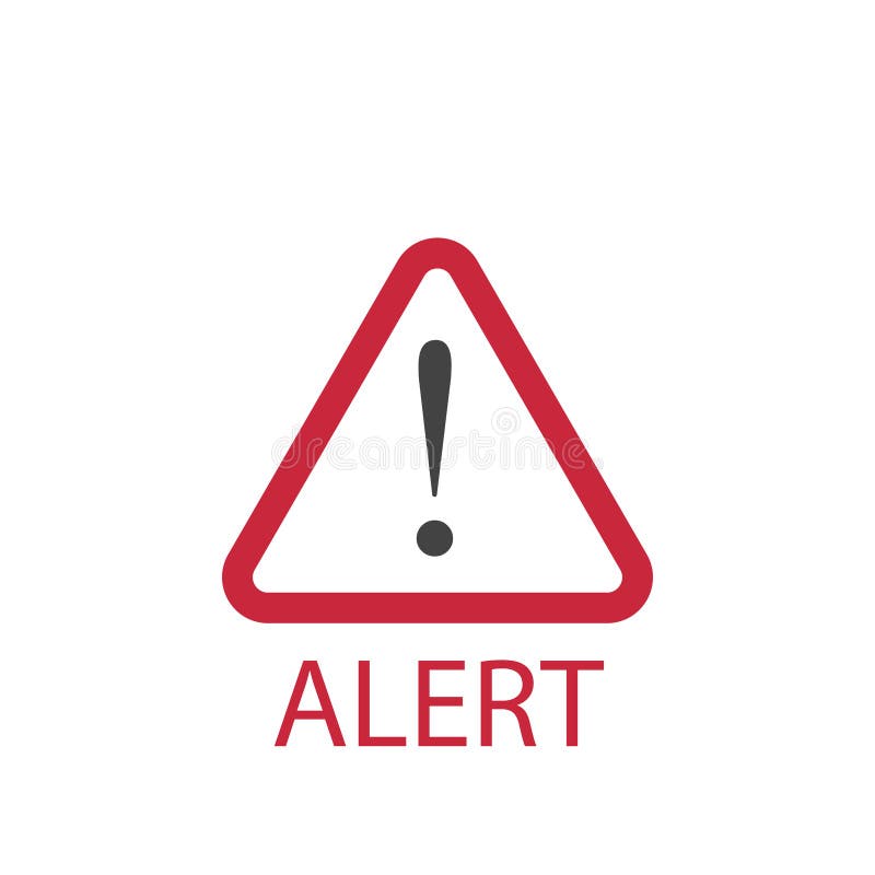 Alert icon in red stock vector. Illustration of alert - 125572910