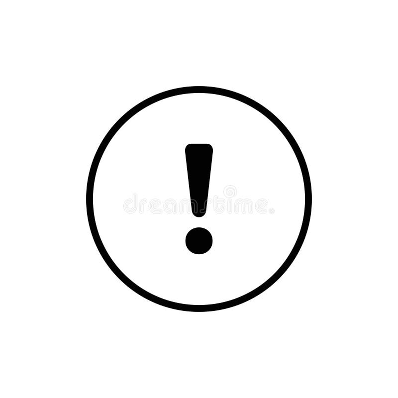Alert Icon Thin Line Art Isolated Stock Vector - Illustration of ...