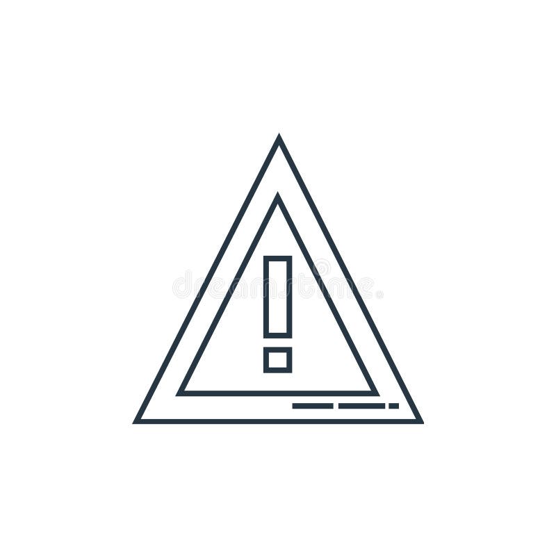 Alert Icon Vector from Construction Concept. Thin Line Illustration of ...